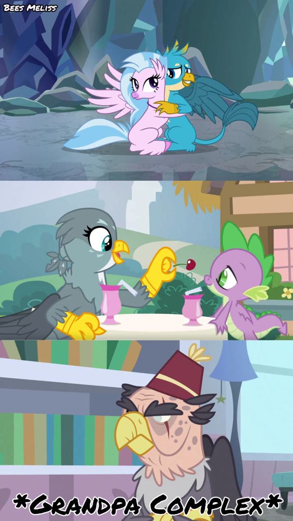 #2532396 - safe, artist:beesmeliss, gabby, gallus, grampa gruff ...