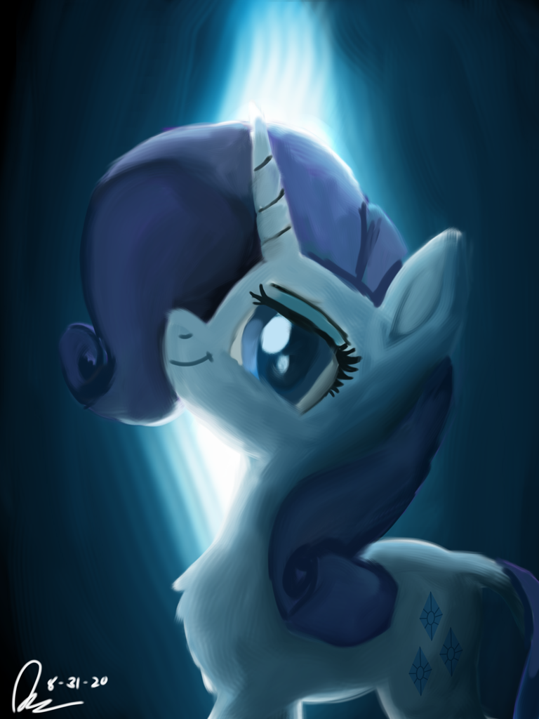 #2533358 - safe, artist:raphaeldavid, rarity, pony, chest fluff ...