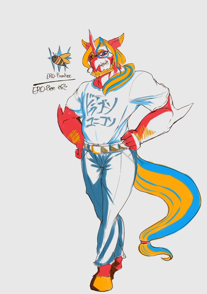 #2533910 - safe, artist:ero-bee, oc, oc only, oc:ero-bee, bee, insect ...