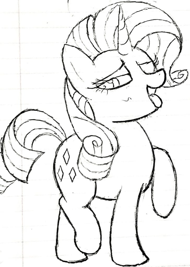 #2537545 - artist needed, suggestive, rarity, pony, g4, lined paper ...