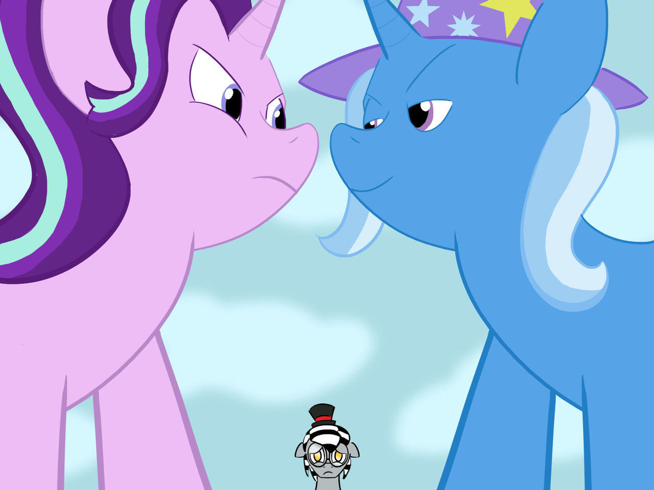 #2538050 - safe, artist:wholetthemonstersout, starlight glimmer, trixie ...