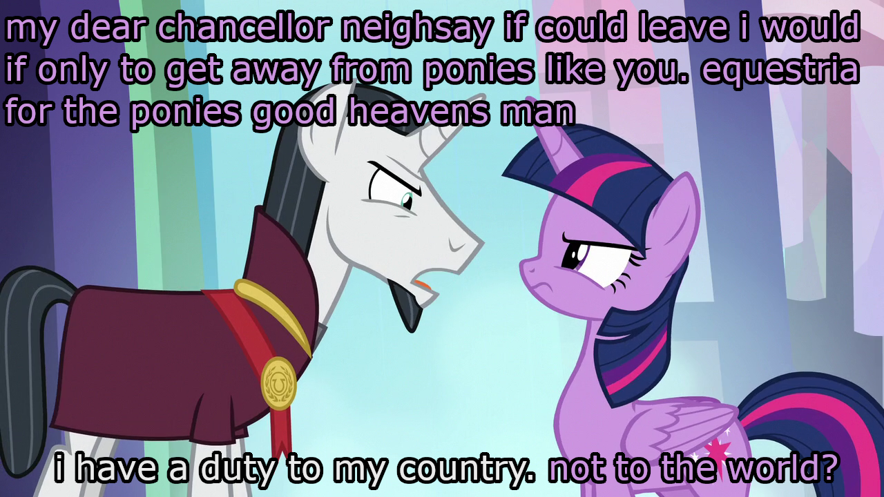 #2540913 - safe, edit, edited screencap, screencap, chancellor neighsay, twilight sparkle ...