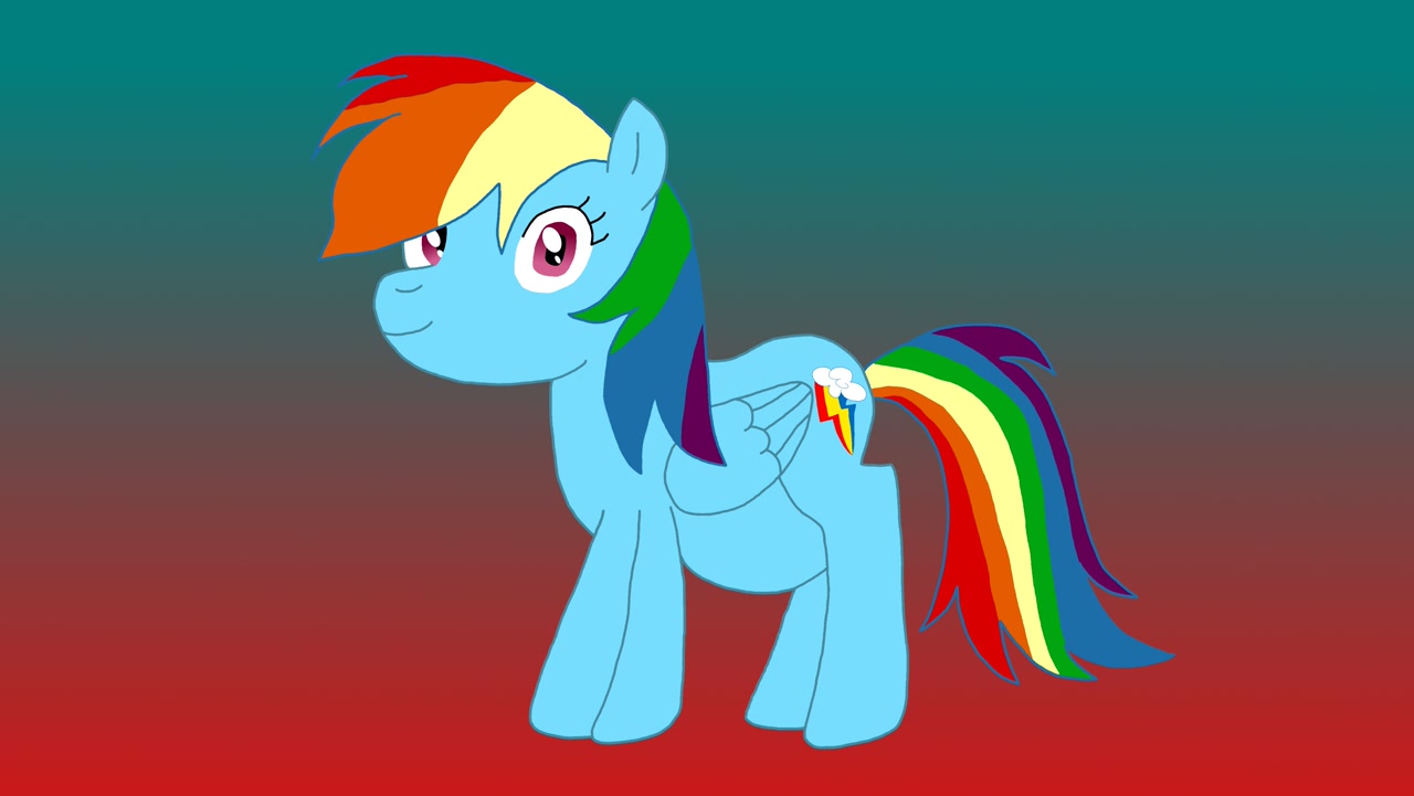 #2524267 - safe, artist:the double u, rainbow dash, pegasus, pony ...