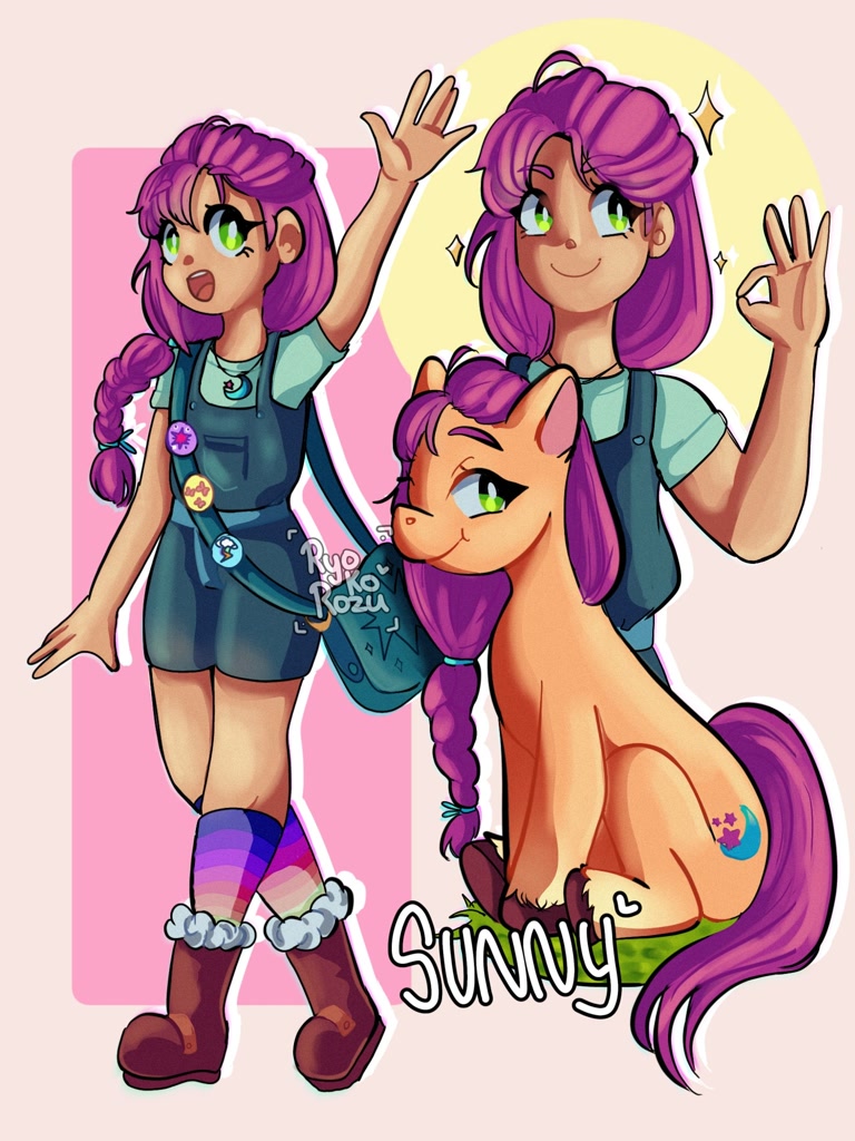 #2713051 - safe, artist:ryoko_chan_uwu, sunny starscout, earth pony ...