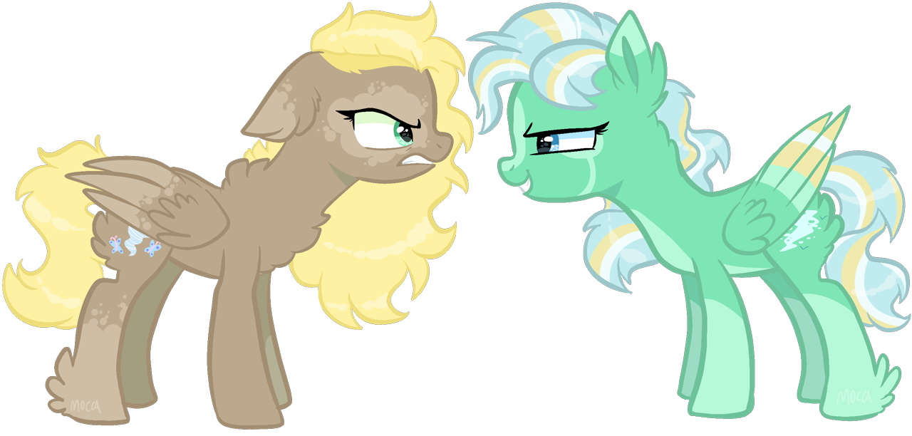 #2721041 - safe, artist:moccabliss, oc, oc only, oc:cirrus mist, oc:sona shy, pegasus, pony ...