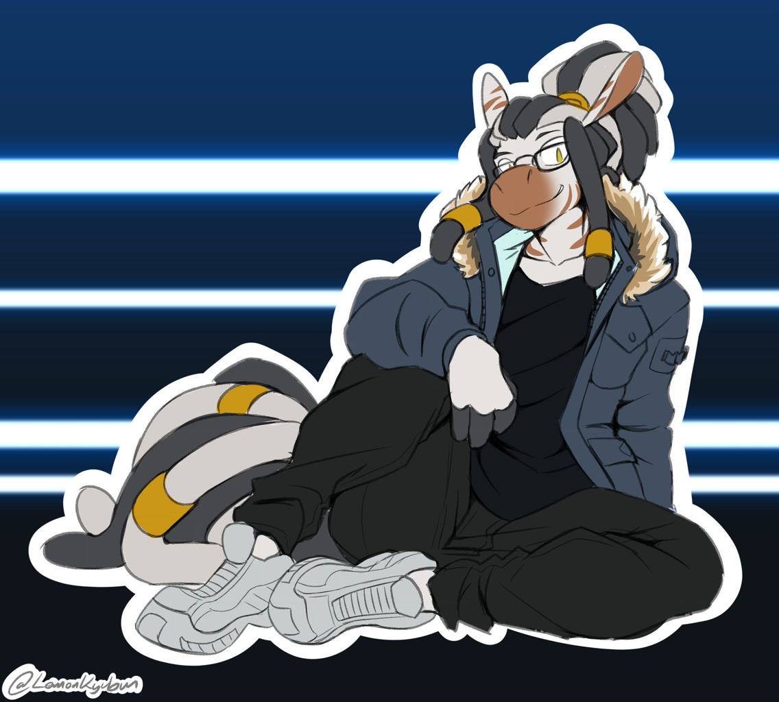 #2725166 - safe, artist:lemonkyubun, oc, oc only, oc:zahk, zebra ...