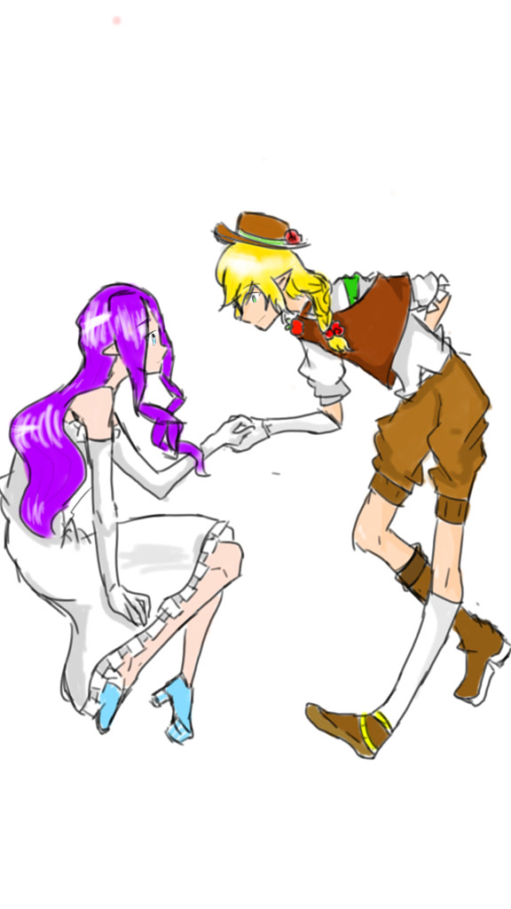 #2729413 - safe, artist:aj946, applejack, rarity, human, g4, female ...