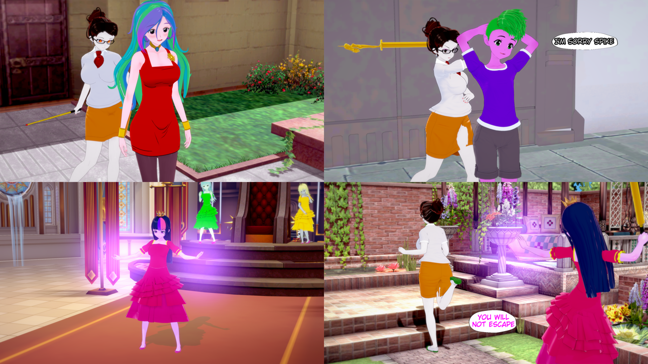 #2729853 - safe, artist:takazumishan, derpy hooves, lyra heartstrings ...