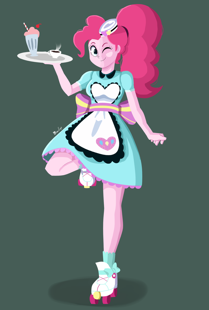 #2730091 - safe, artist:biocrine, pinkie pie, equestria girls, coffee ...