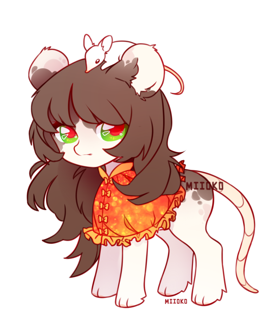 #2734740 - safe, artist:miioko, oc, oc only, mouse, mouse pony, clothes ...