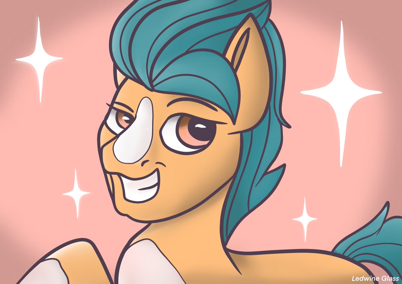 #2736624 - safe, artist:ledwine glass, hitch trailblazer, earth pony ...