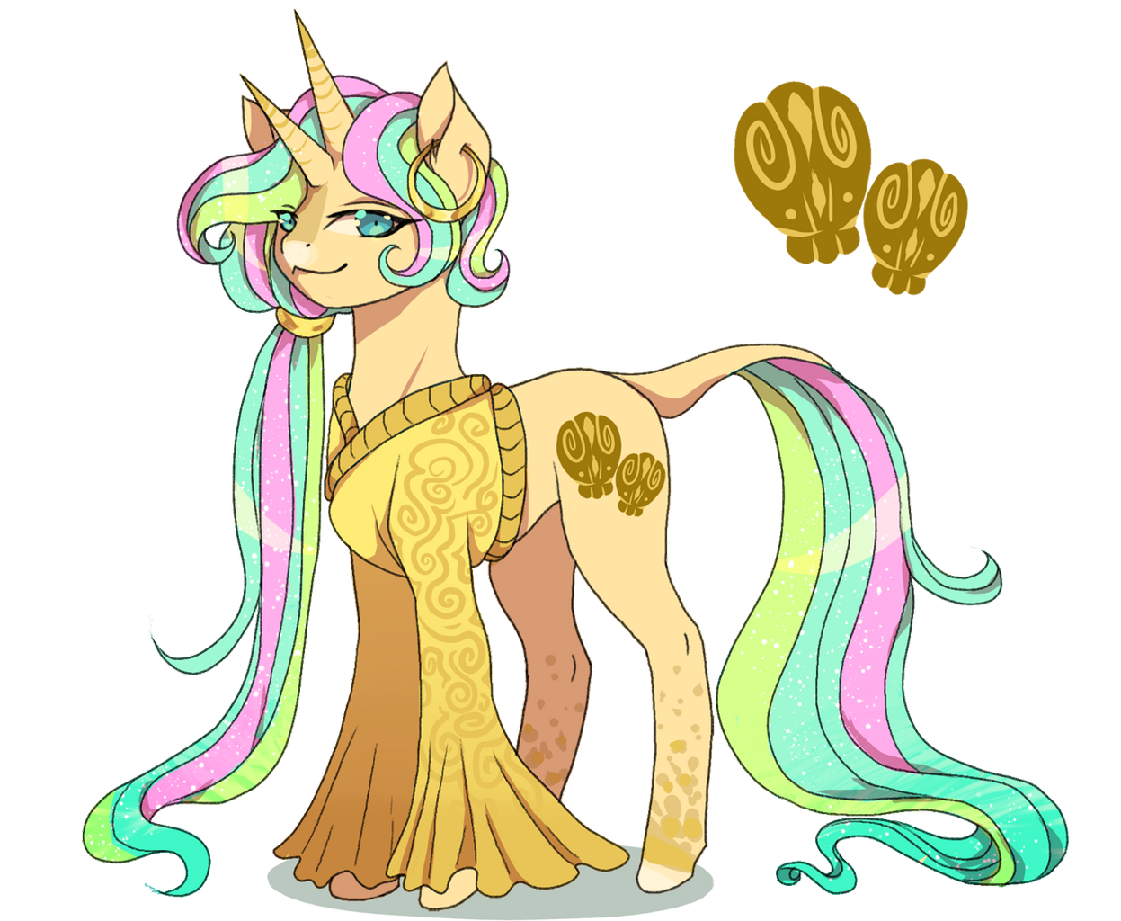 #2748019 - safe, artist:brot-art, oc, oc only, bicorn, pony, clothes ...