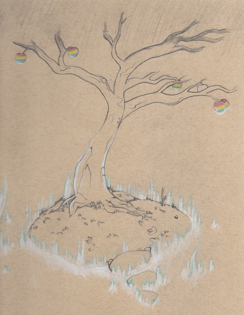 #2749093 - safe, artist:foxtrot3, apple tree, fulgur fruit, glowing ...