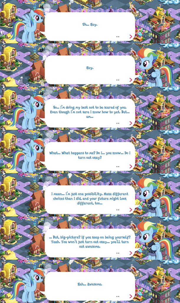 #2749742 - safe, gameloft, lightning dust, rainbow dash, g4, the last ...