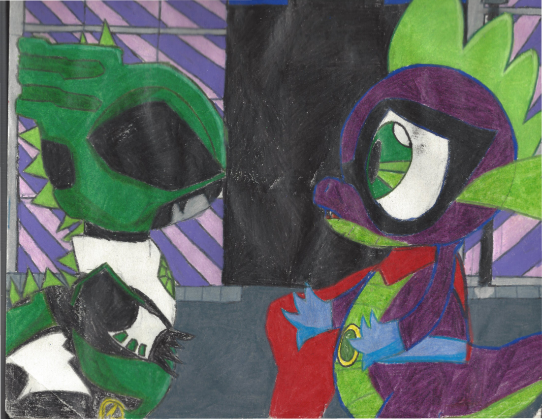 #2750148 - safe, artist:darkalicornwarrior, humdrum, spike, dragon ...