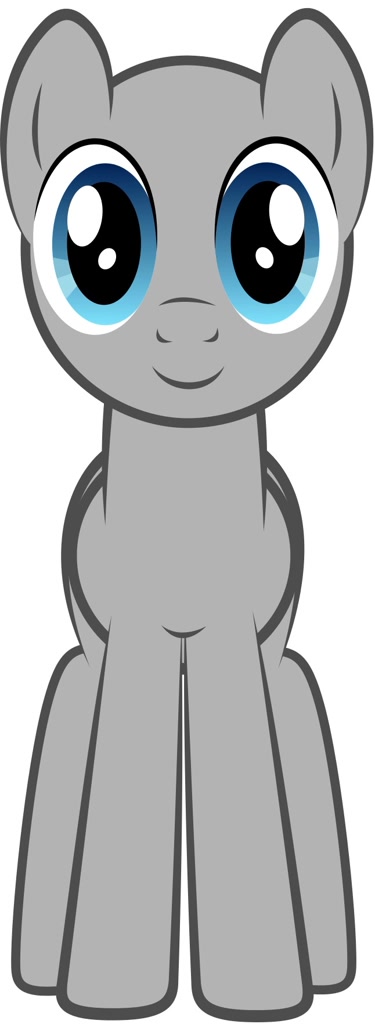 #2751422 - safe, pony, base, blue eyes, front view, full body, show ...
