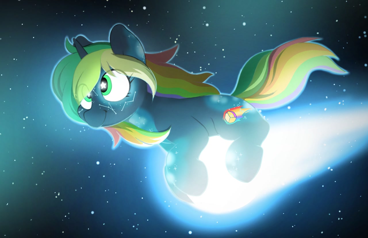 #2752898 - safe, artist:mochi_nation, oc, oc only, oc:starry comet, pony, unicorn, comet ...