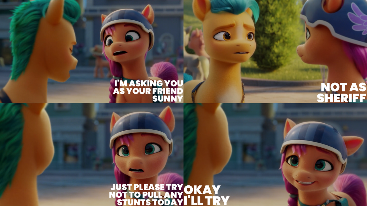 #2752927 - safe, edit, edited screencap, editor:quoterific, screencap, hitch trailblazer, sunny ...