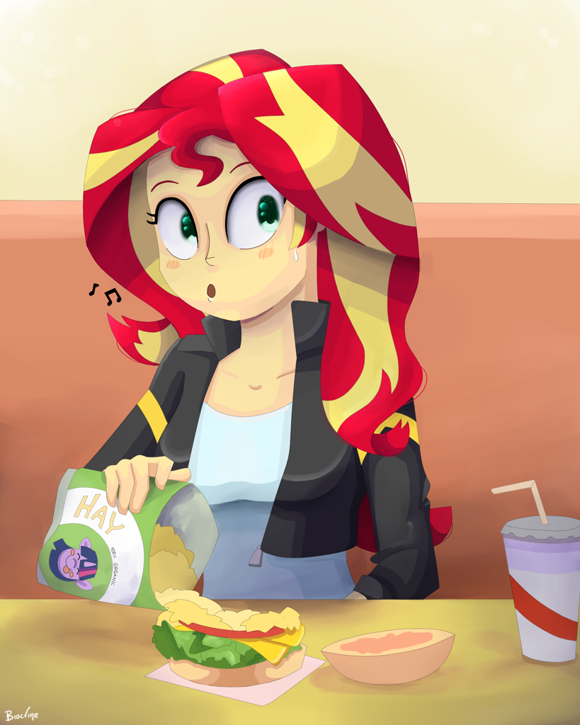 #2754926 - safe, artist:biocrine, sunset shimmer, twilight sparkle ...