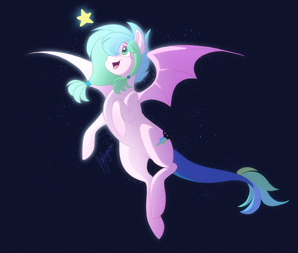 #2740699 - safe, artist:saddlepatch, oc, oc:fairie box, bat pony, pony, bat pony oc, female ...