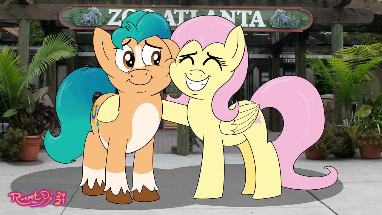 #2740883 - safe, artist:rupert, derpibooru exclusive, fluttershy, hitch ...