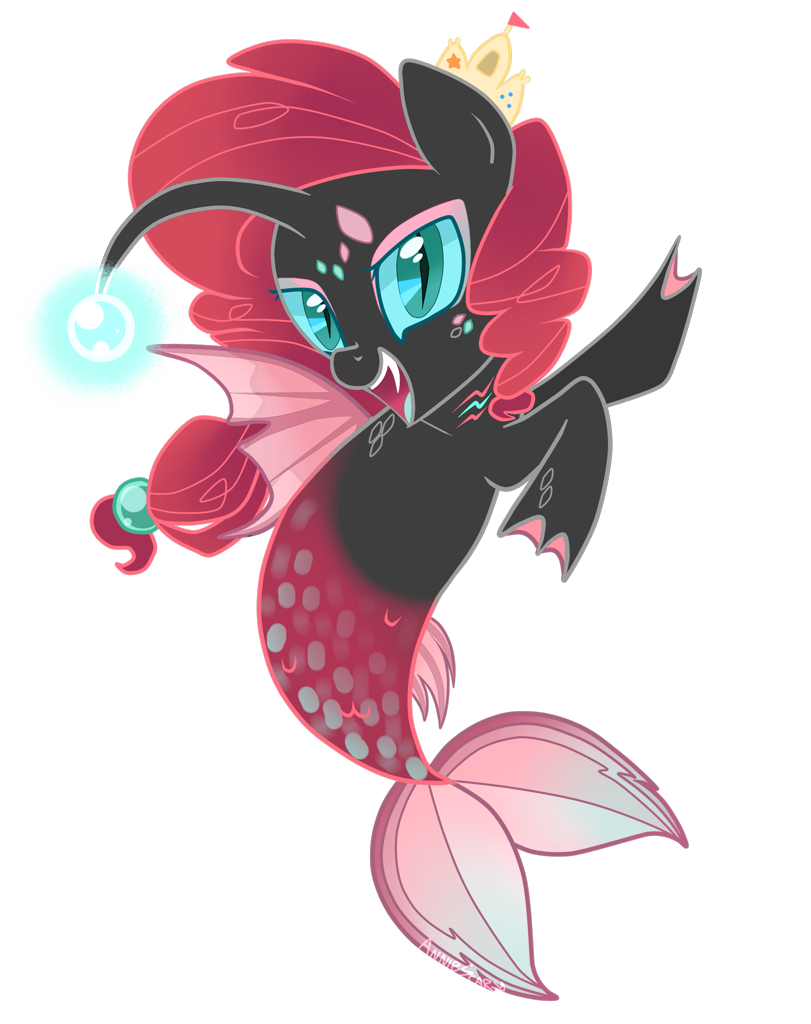 #2767981 - safe, artist:khimi-chan, oc, oc only, pony, sea pony, angler ...