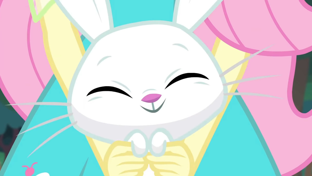 #2768351 - safe, screencap, angel bunny, fluttershy, human, rabbit ...