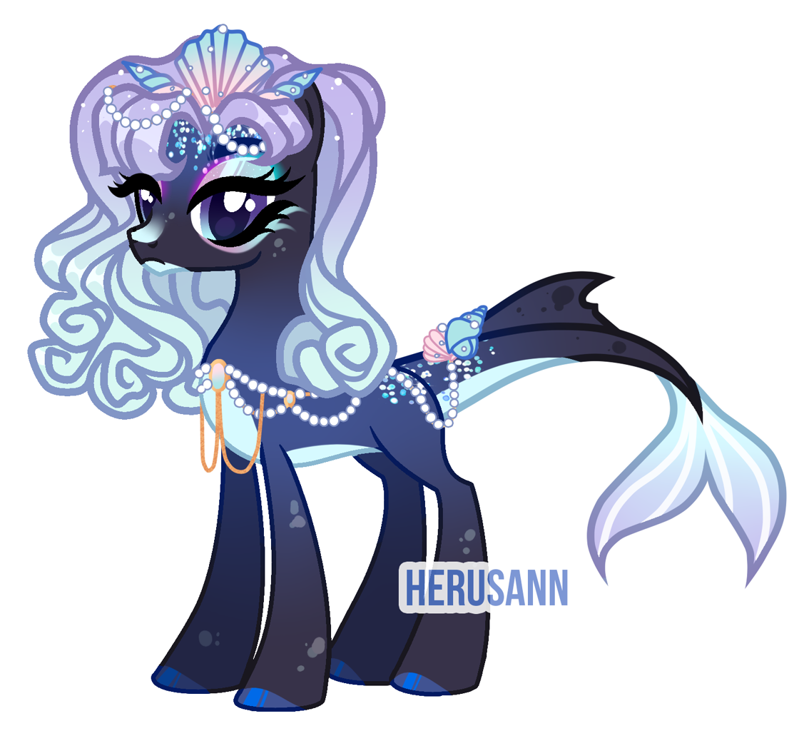 #2773234 - safe, artist:herusann, oc, oc only, sea pony, base used ...