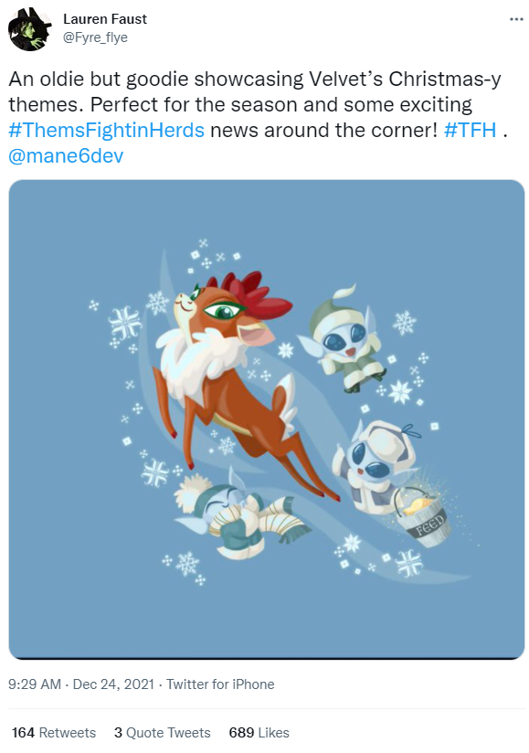 #2774084 - safe, artist:lauren faust, velvet (tfh), deer, reindeer ...