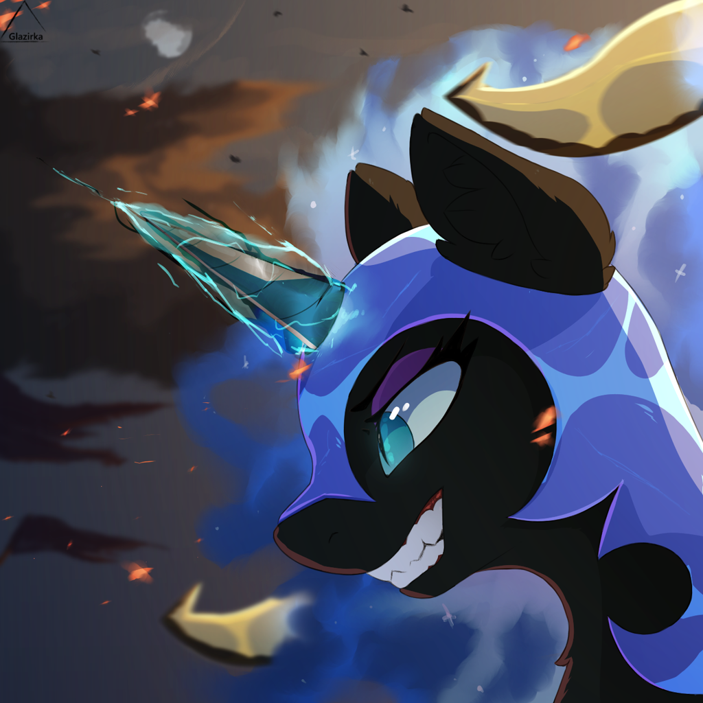 #2758783 - safe, artist:glazirka, nightmare moon, alicorn, pony, g4 ...
