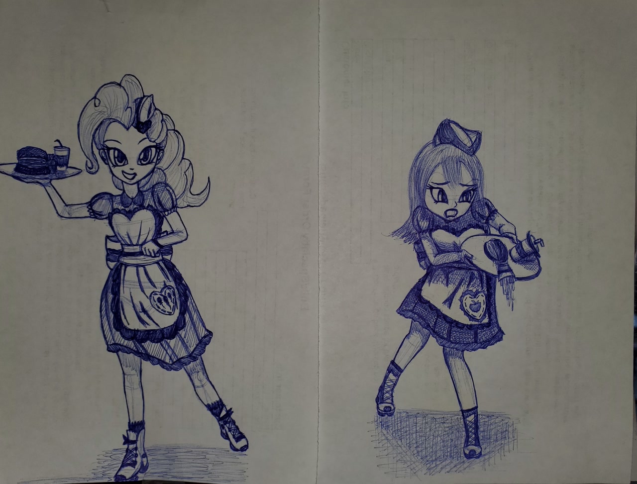 #2760414 - safe, artist:notowa, apple bloom, pinkie pie, human, high ...