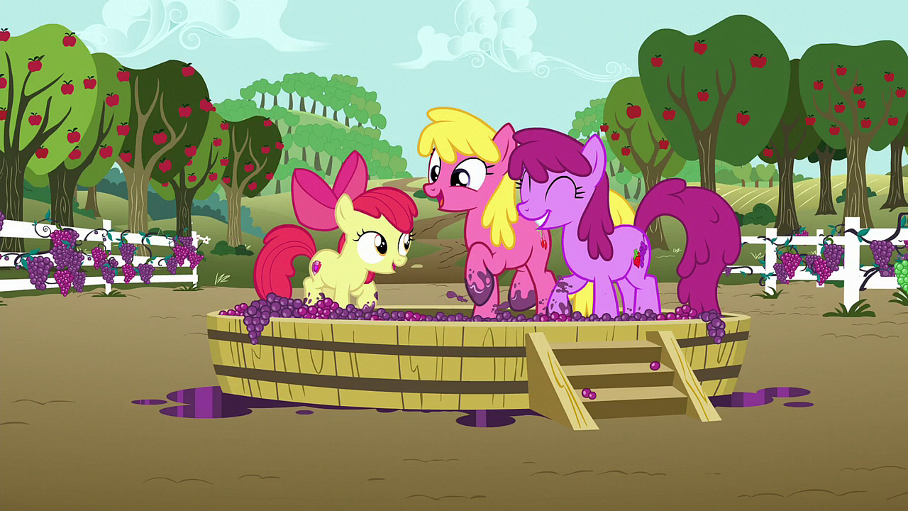 #2544544 - safe, screencap, apple bloom, berry punch, berryshine ...