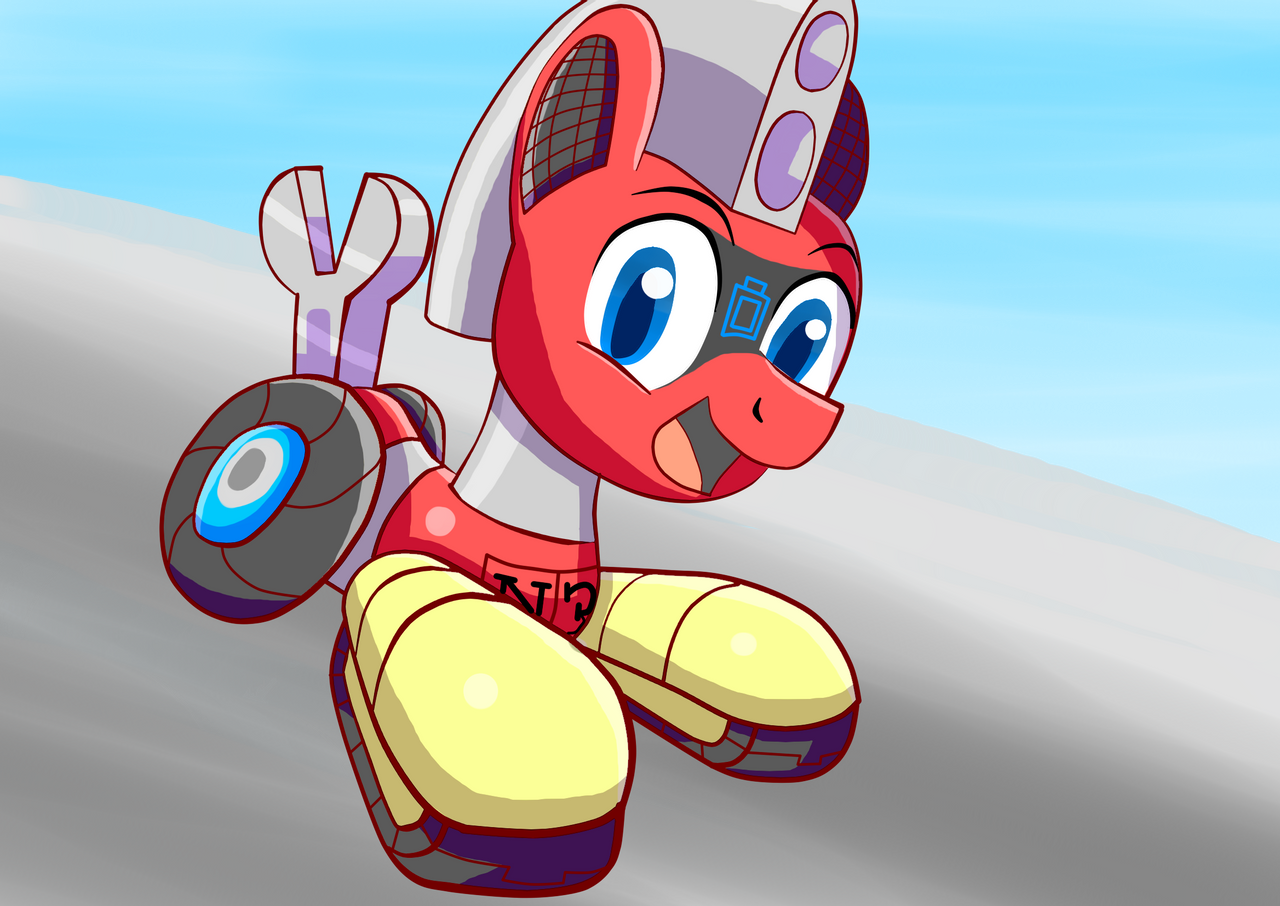 #2574490 - safe, artist:trackheadtherobopony, oc, oc only, oc:trackhead, original species, pony ...