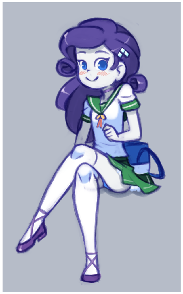 #2576912 - suggestive, artist:drantyno, rarity, human, equestria girls ...