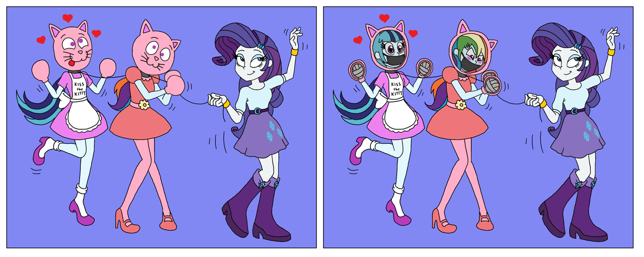 #2577550 - suggestive, artist:bugssonicx, rainbow dash, rarity, sonata ...