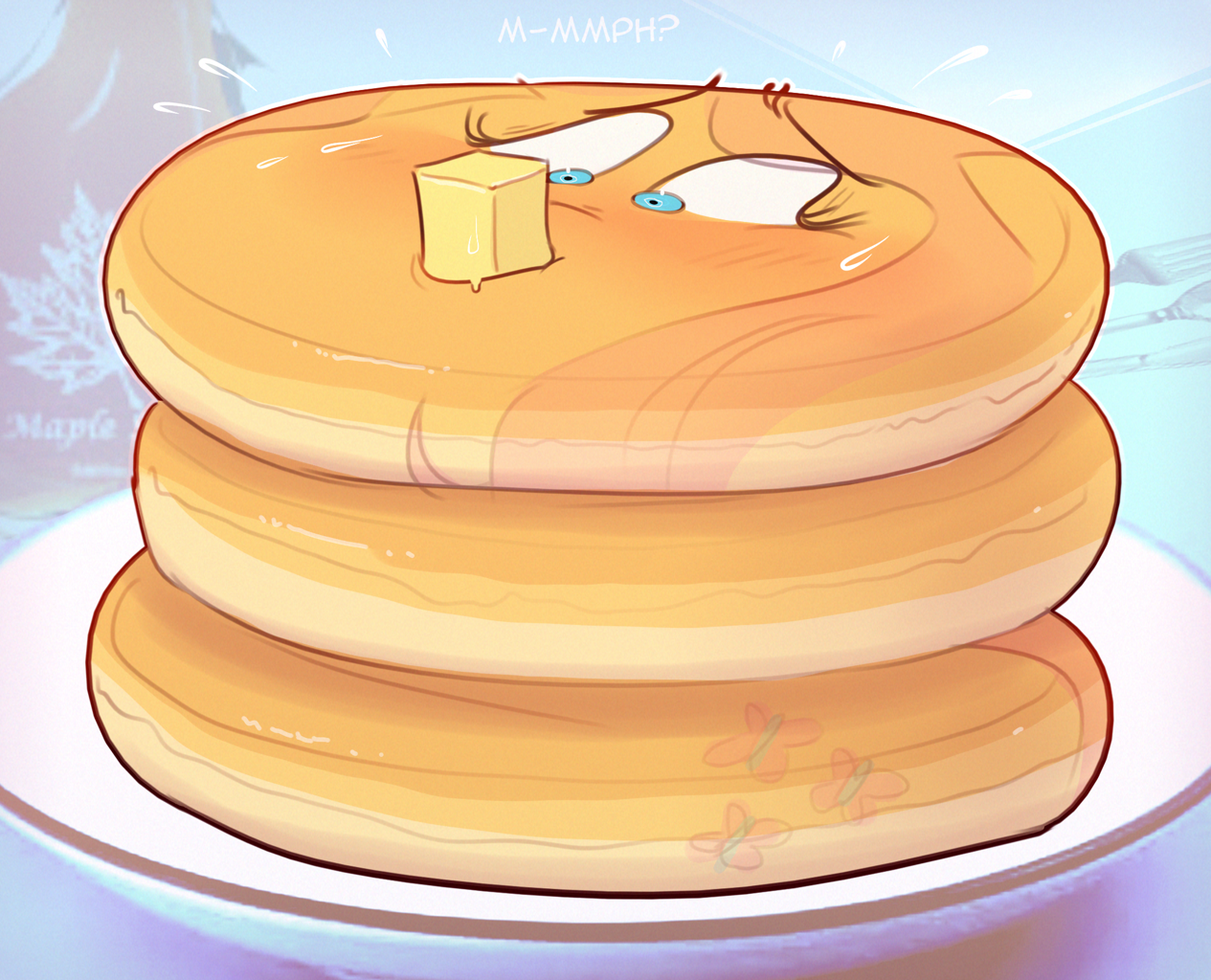 #2578418 - safe, artist:secretgoombaman12345, fluttershy, g4, butter ...