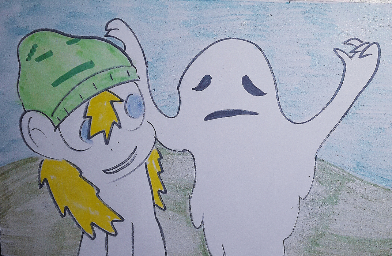 #2564578 - safe, artist:dex stewart, oc, oc:fargate, earth pony, ghost ...