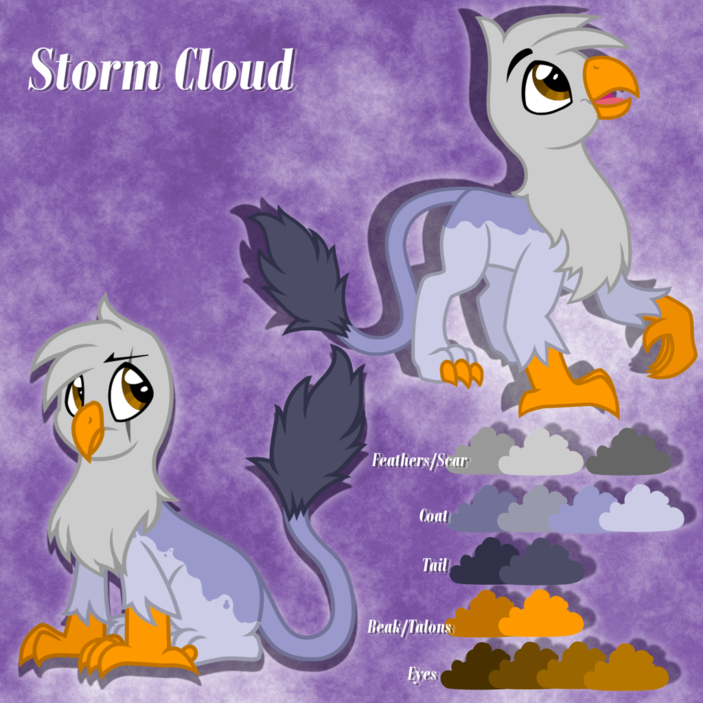 #2566594 - safe, oc, oc:storm cloud, griffon, high res - Derpibooru