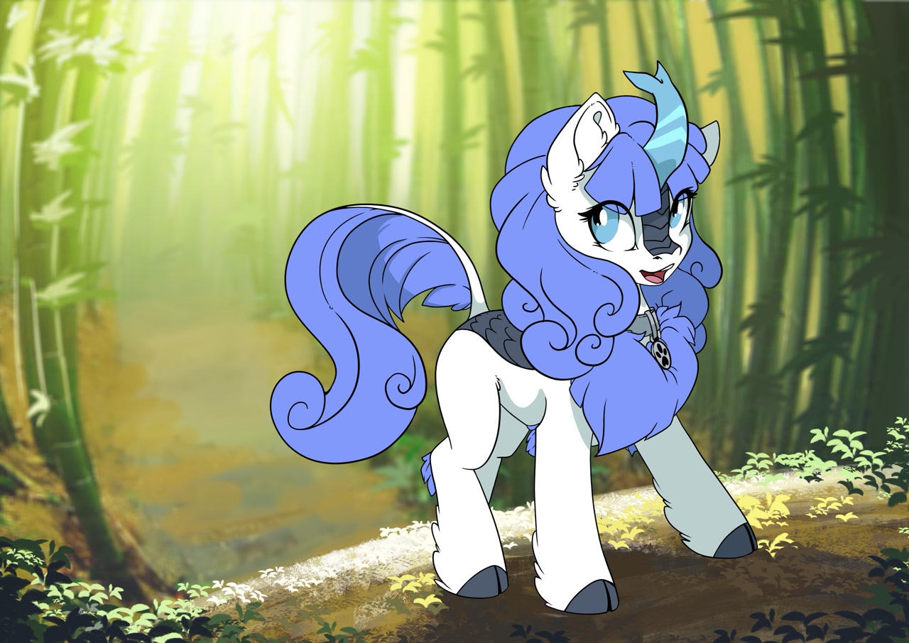 #2583748 - safe, artist:arctic-fox, oc, oc only, oc:snow pup, kirin ...