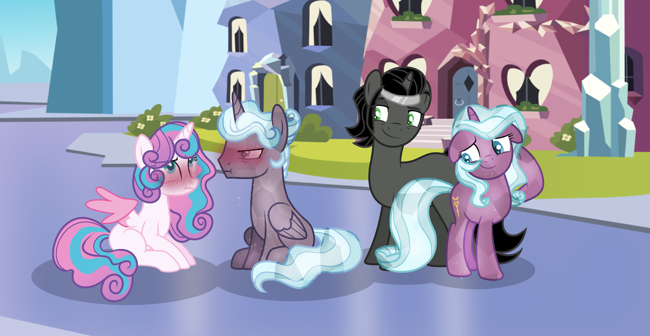 #2594724 - safe, artist:gallantserver, king sombra, princess flurry ...