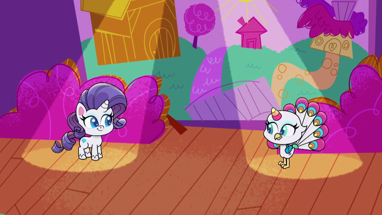 #2595333 - safe, screencap, rarity, sugar snap, bird, peacock, pony ...