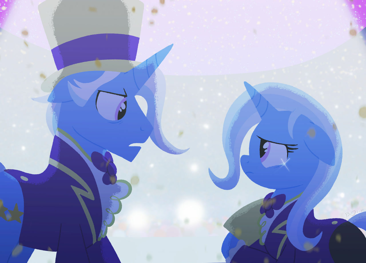 #2601003 - safe, artist:bearmation, jack pot, trixie, pony, unicorn, g4 ...