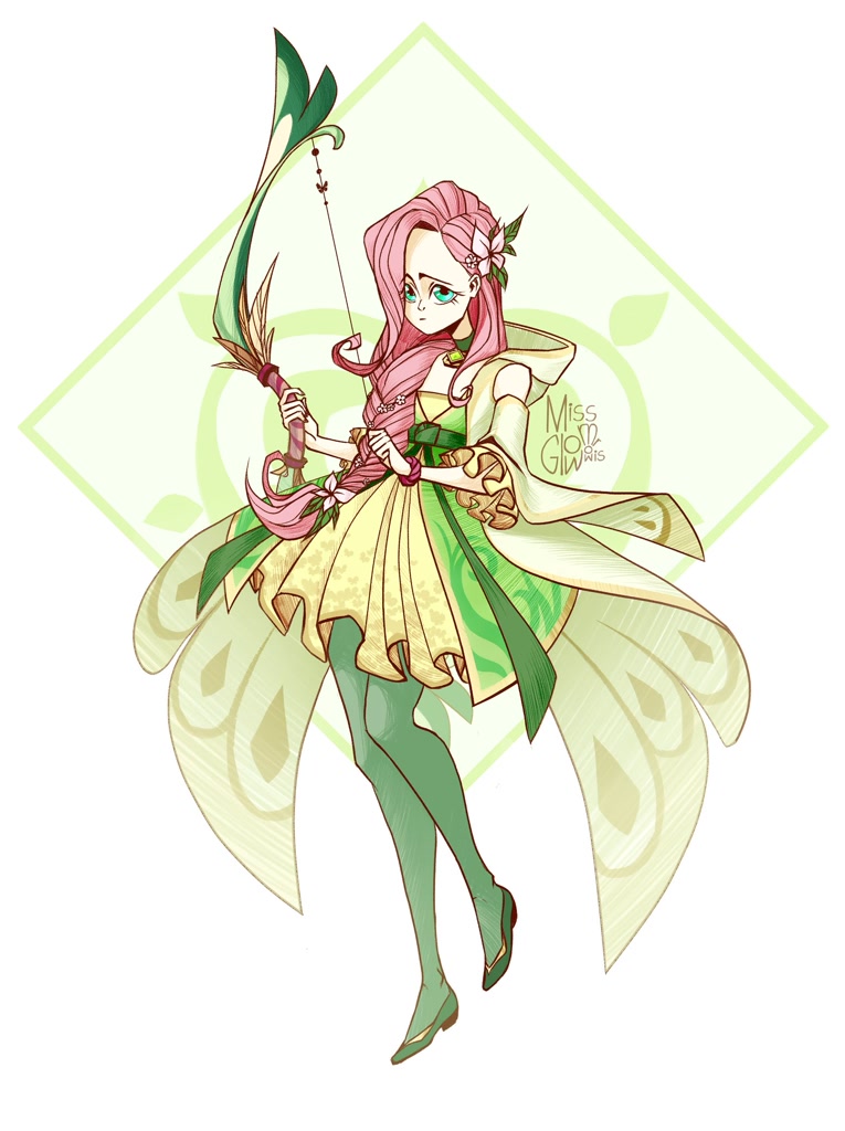 #2601323 - safe, artist:miss_glowwormis, fluttershy, human, g4 ...