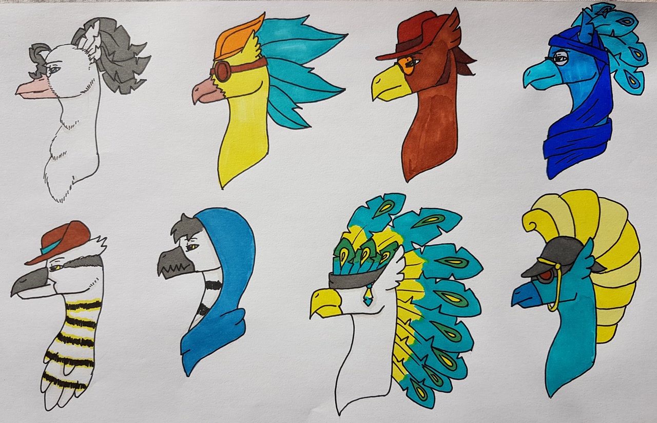 #2602456 - safe, artist:agdapl, classical hippogriff, hippogriff, bust ...