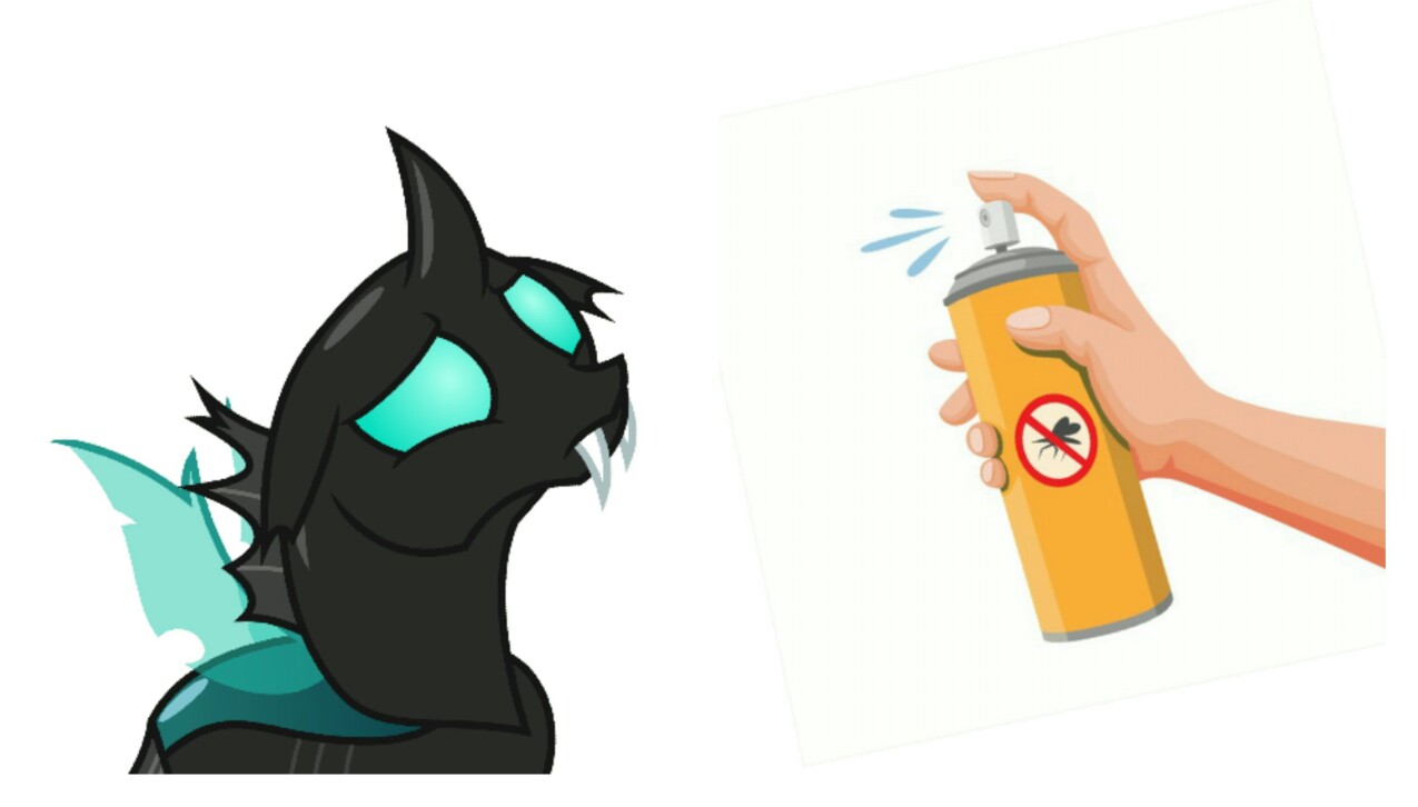 #2603883 - safe, thorax, changeling, human, g4, abuse, bug spray ...