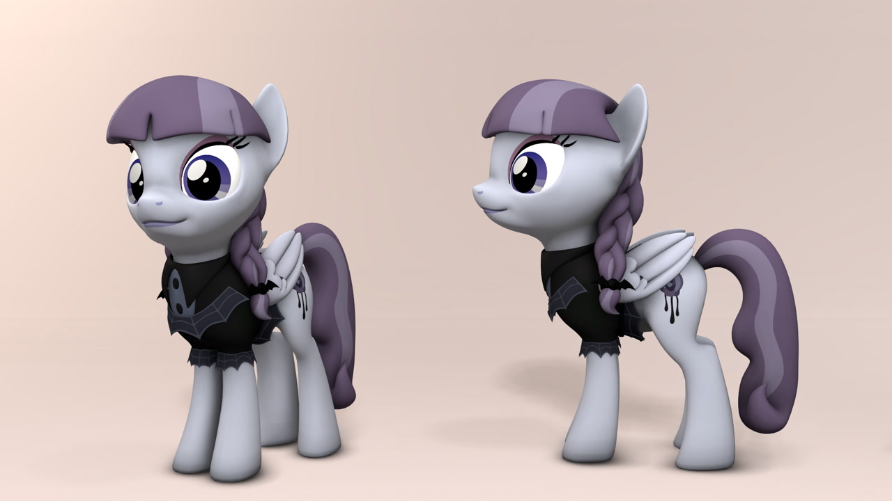 #2585328 - safe, artist:whiteskypony, inky rose, pony, g4, 3d, solo ...