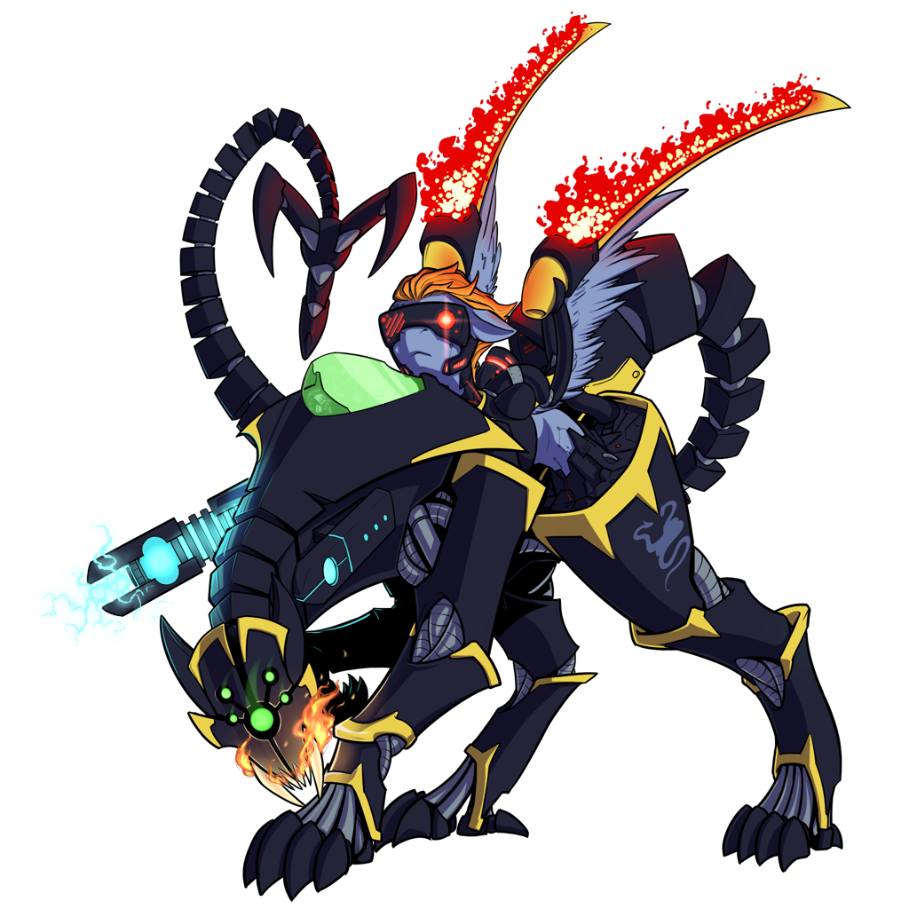 #2615493 - safe, artist:kalemon, oc, oc:cobra, cyborg, pegasus, pony ...