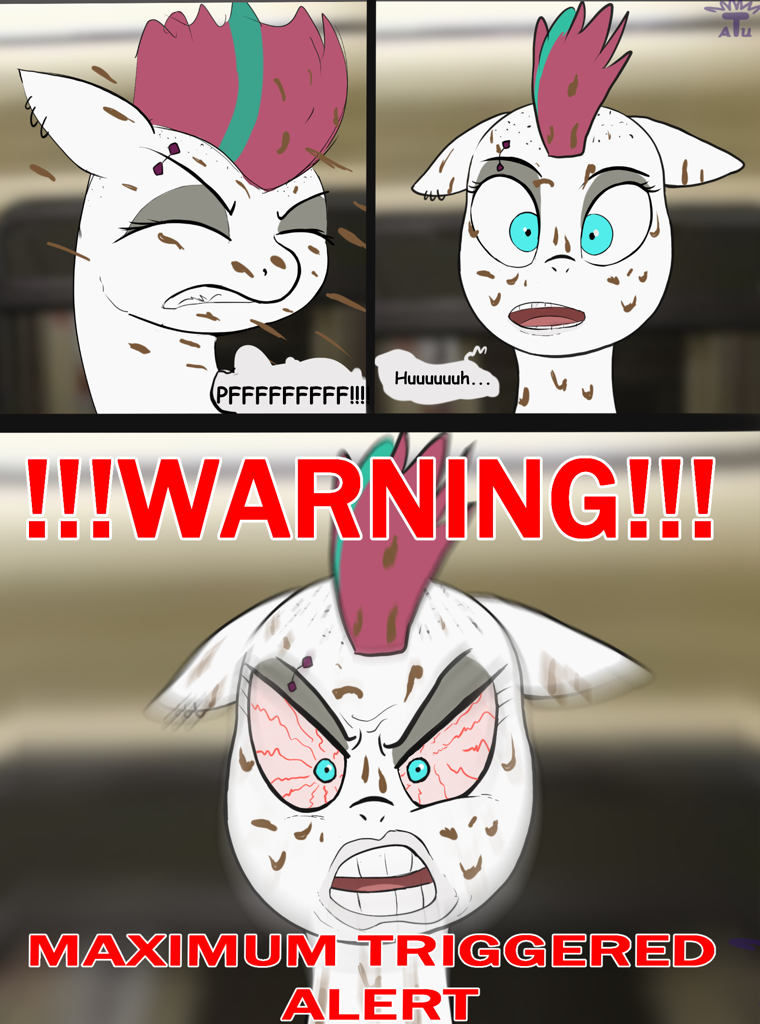 #2616412 - grimdark, artist:topaut, zipp storm, pony, g5, bloodshot ...