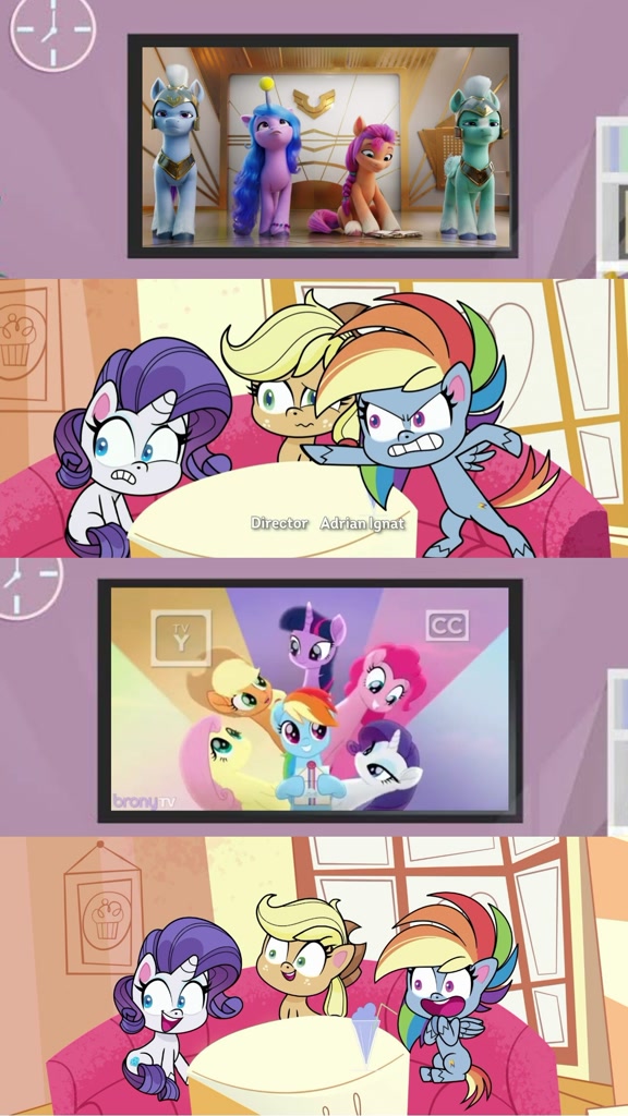 #2625935 - safe, applejack, fluttershy, izzy moonbow, pinkie pie ...