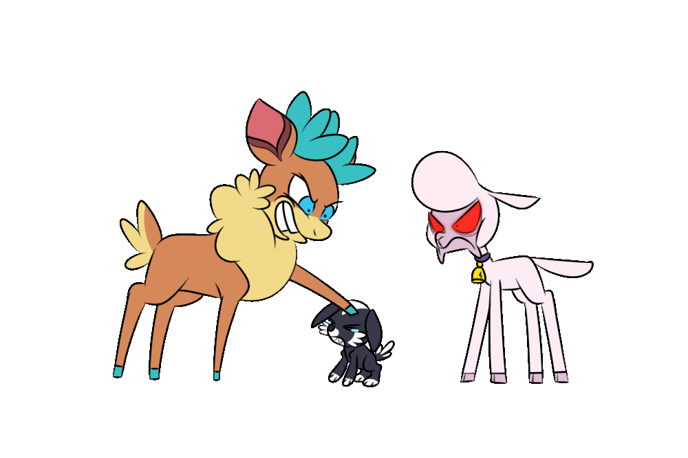 #2609477 - safe, artist:redahfuhrerking, pom (tfh), velvet (tfh), deer ...